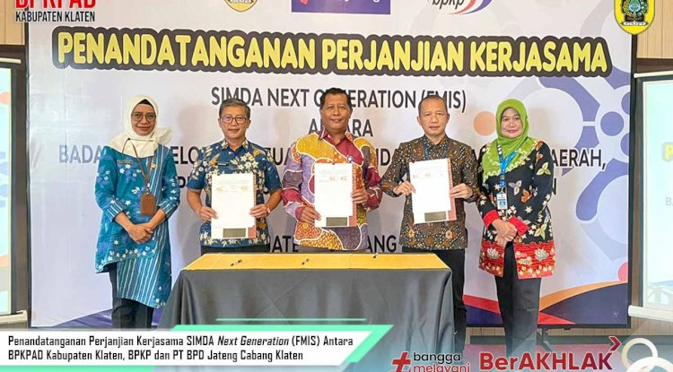 Penandatanganan Perjanjian Kerja Sama Pengembangan dan Penggunaan SIMDA ...